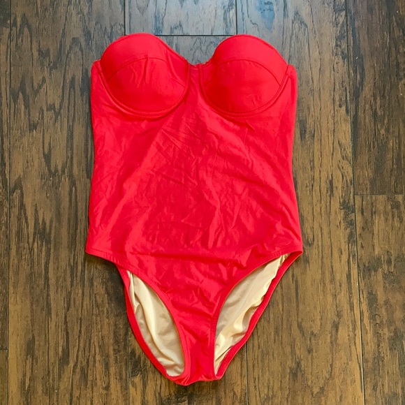 J. Crew | Swim | J Crew Pink Strapless Bathing Suit | Poshmark